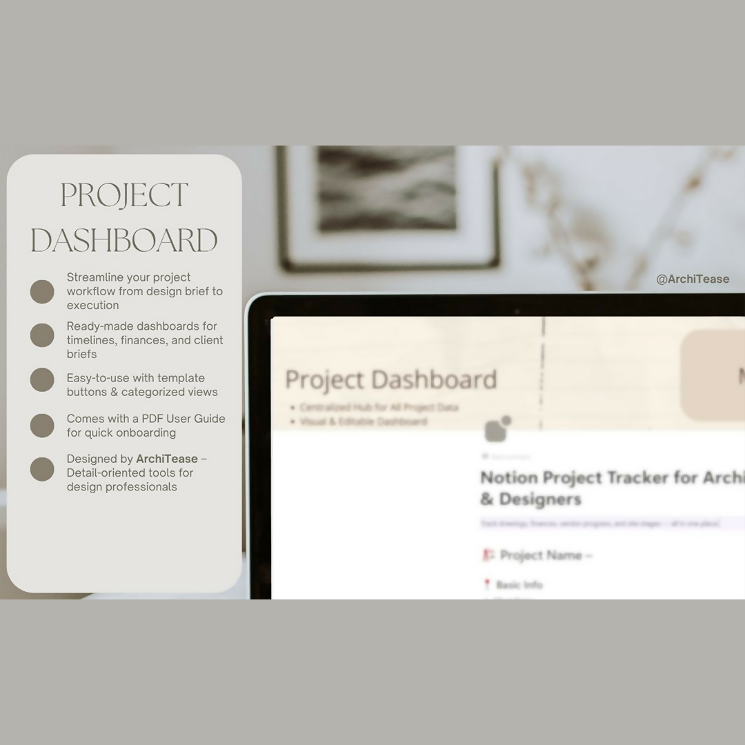 Designer's Toolkit : Notion Project Tracker for Architects & Designers | Learn Architecture Online