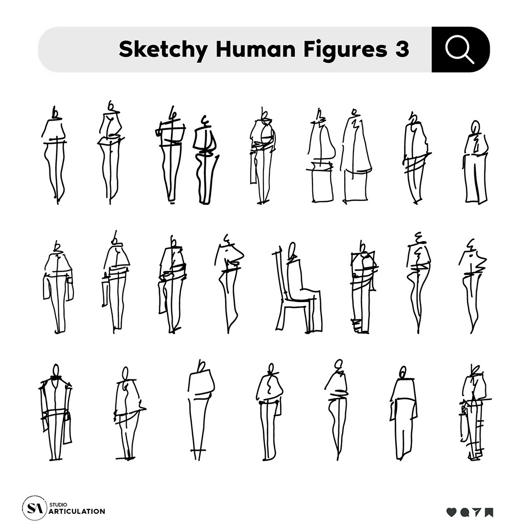 Sketchy Human Figures 3 – Learn Architecture Online