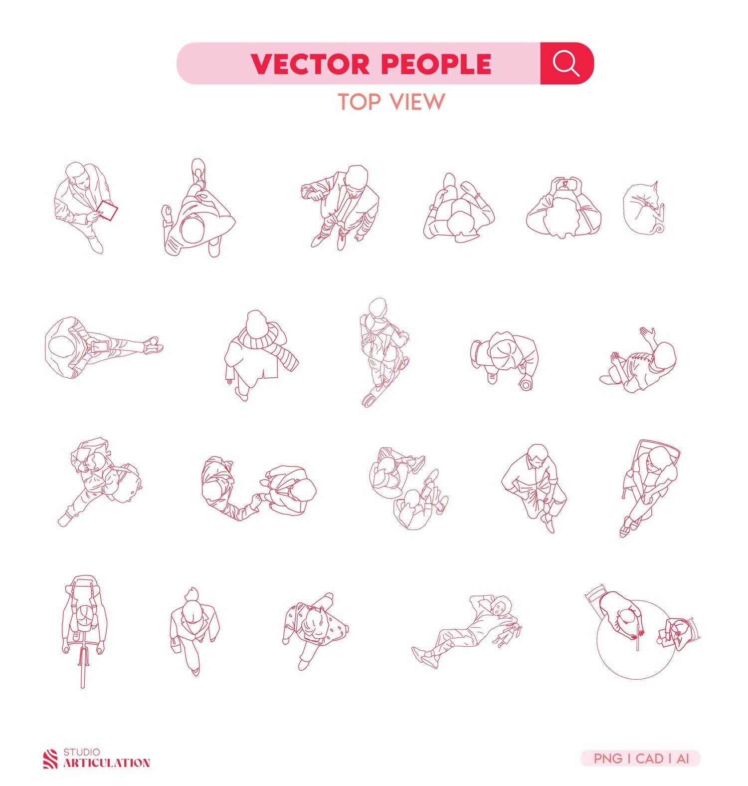 Vector People 1 (Top View) | Learn Architecture Online