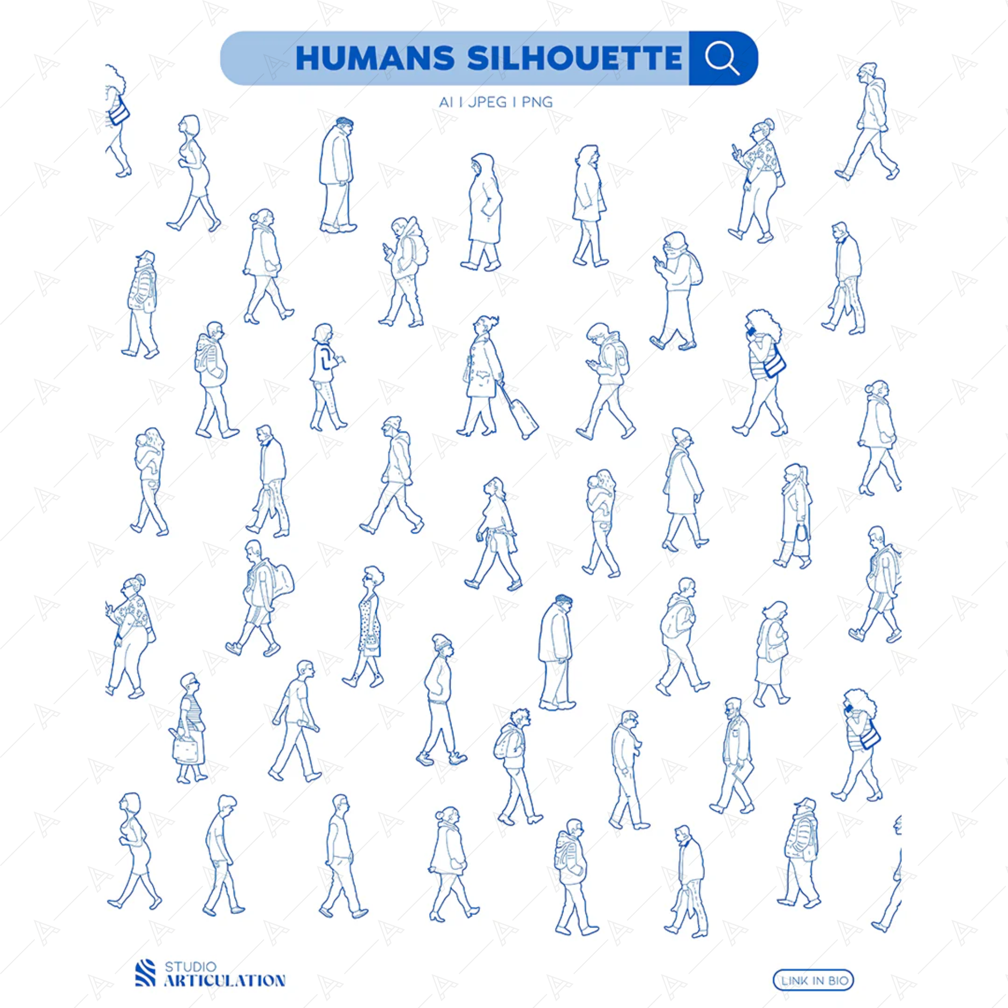 Human Silhouette Cutout Pack | Learn Architecture Online