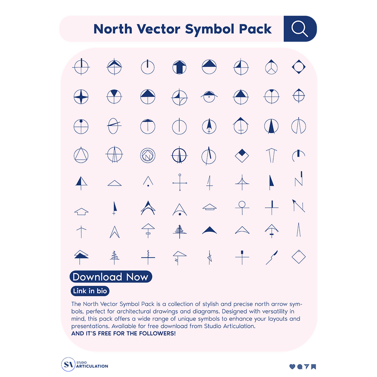 North Vector Symbol Pack – Learn Architecture Online