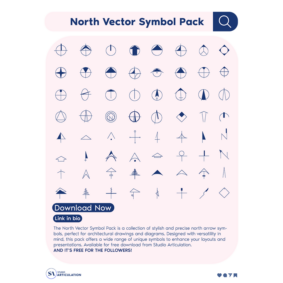 North Vector Symbol Pack – Learn Architecture Online
