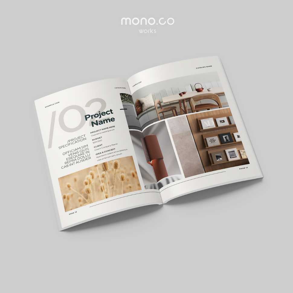 Project Catalog Template for Interior Designers & Architects| InDesign ...