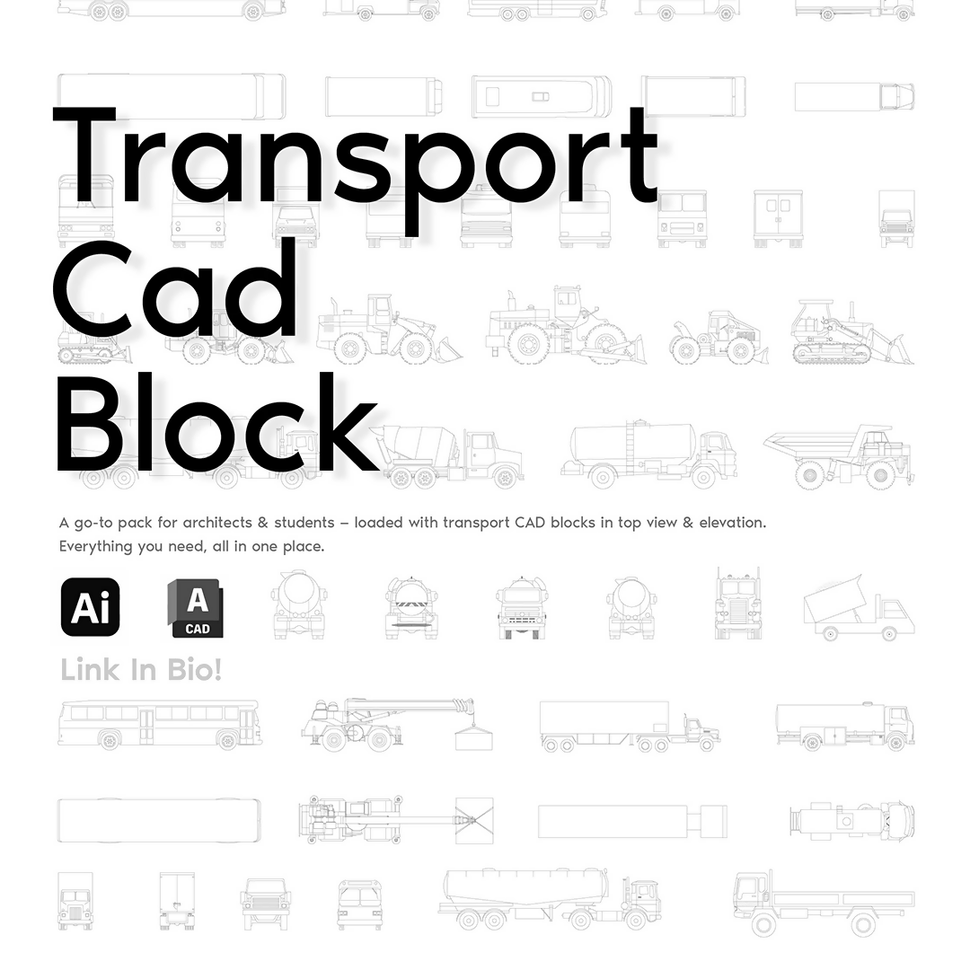 Urban Transport Cad Block – For Architecture & Urban Design Presentati ...