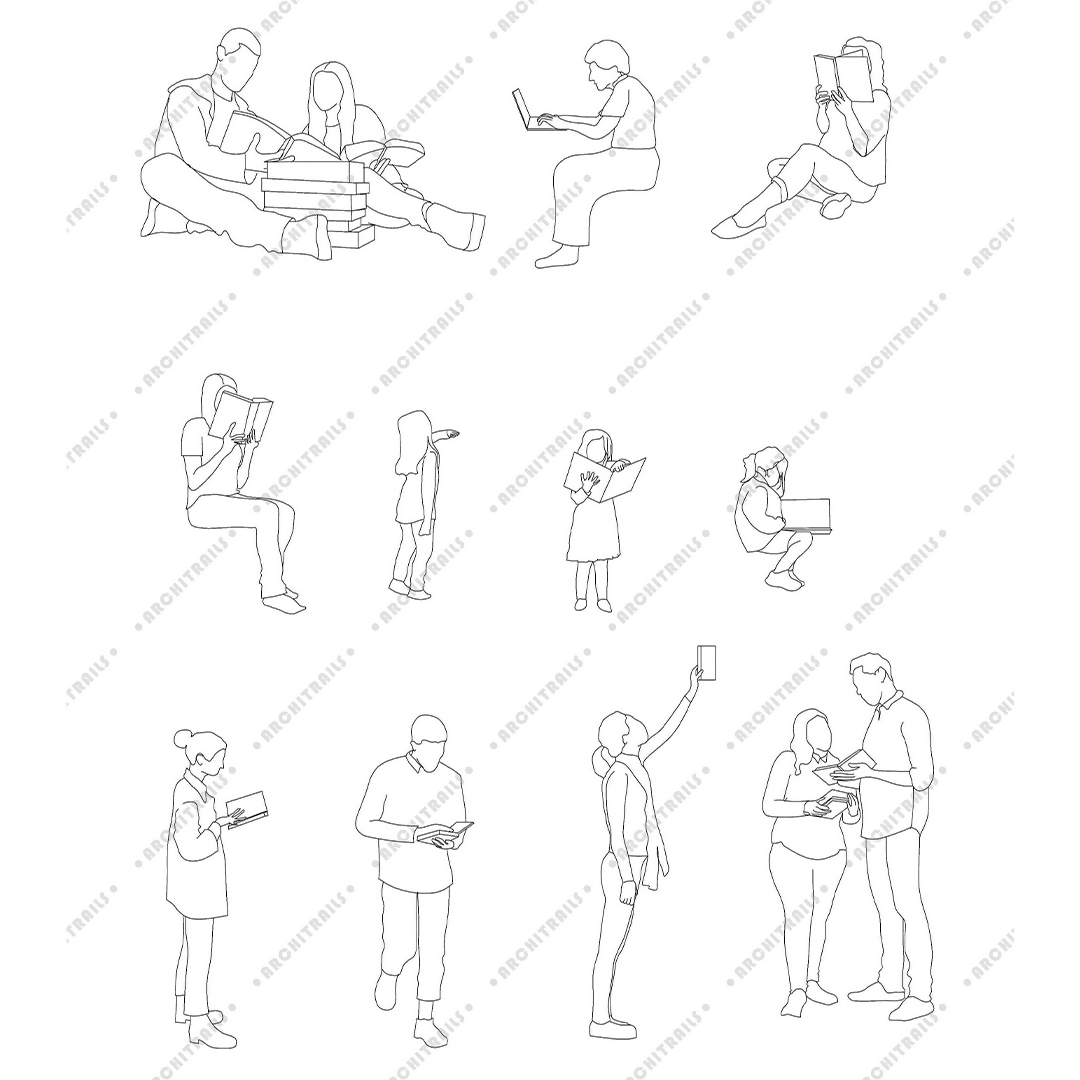 Library Human Figures AutoCAD Blocks – Learn Architecture Online