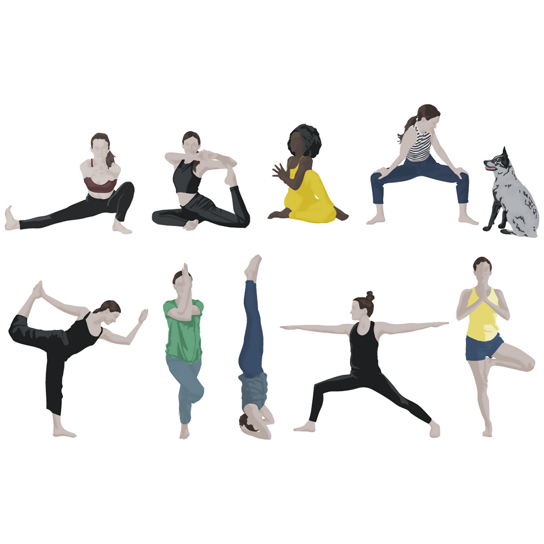 Yoga Girls Cutout Pack | Learn Architecture Online