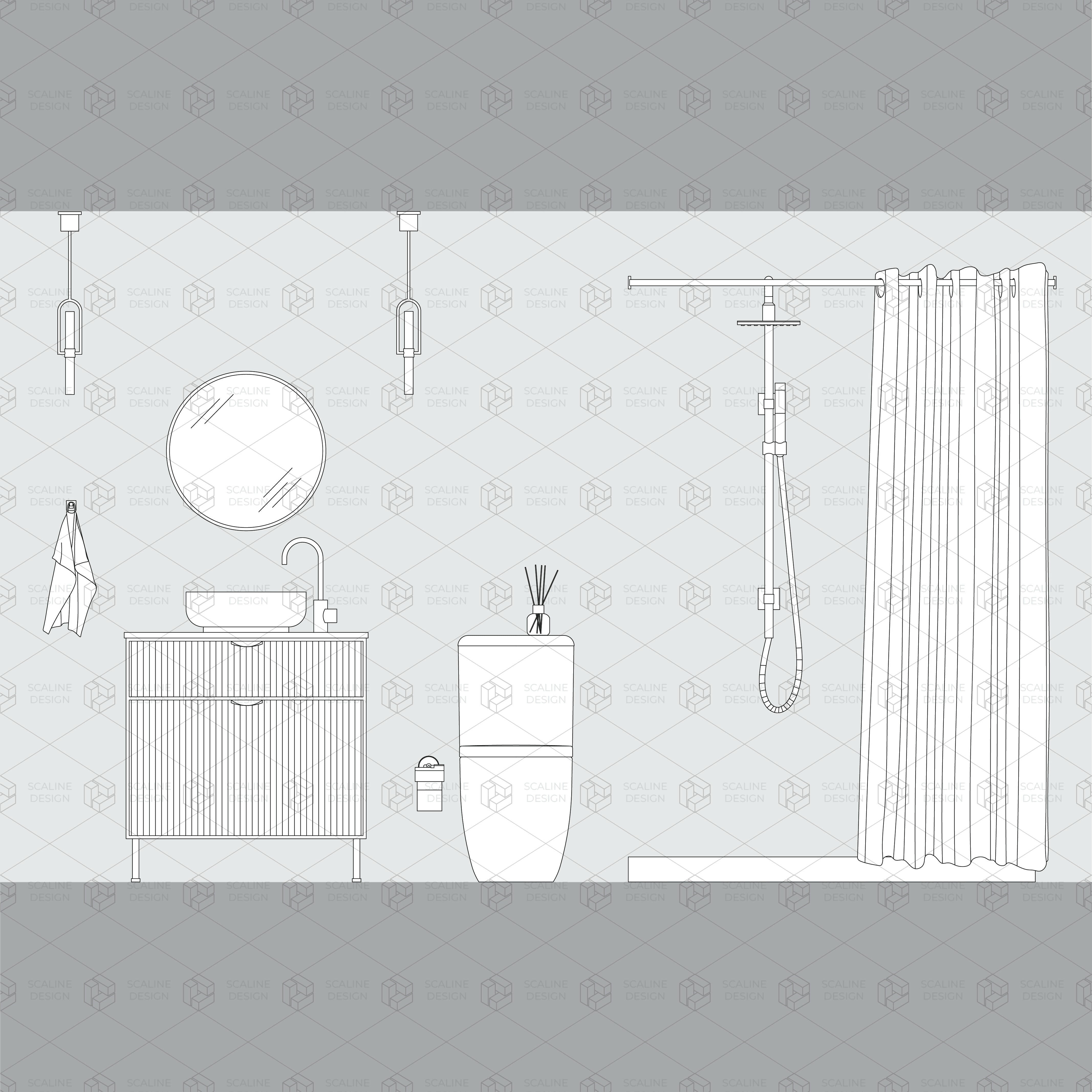 CAD & Vector Bathroom and Laundry Furniture – Learn Architecture Online