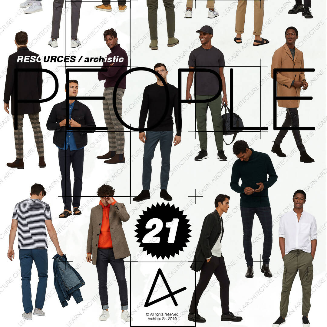21 Man Cutouts – Learn Architecture Online