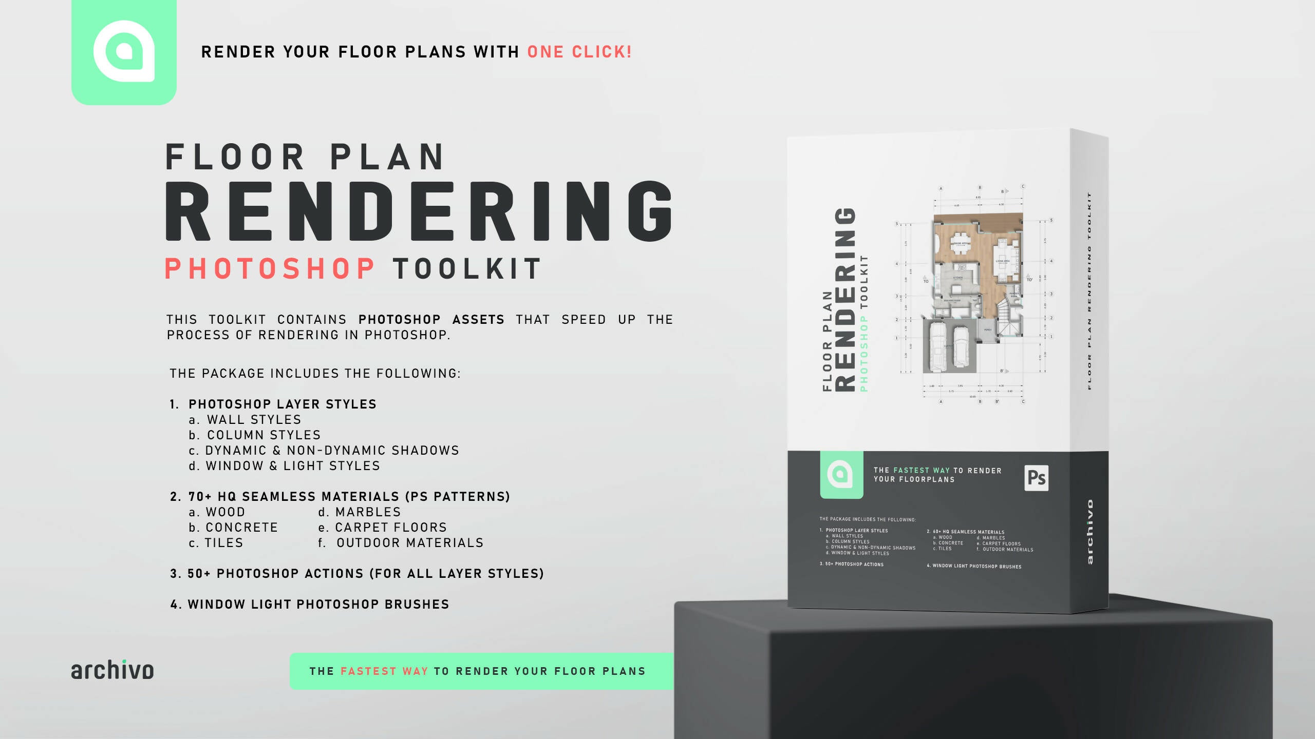 Photoshop Floor Plan Rendering Toolkit – Learn Architecture Online