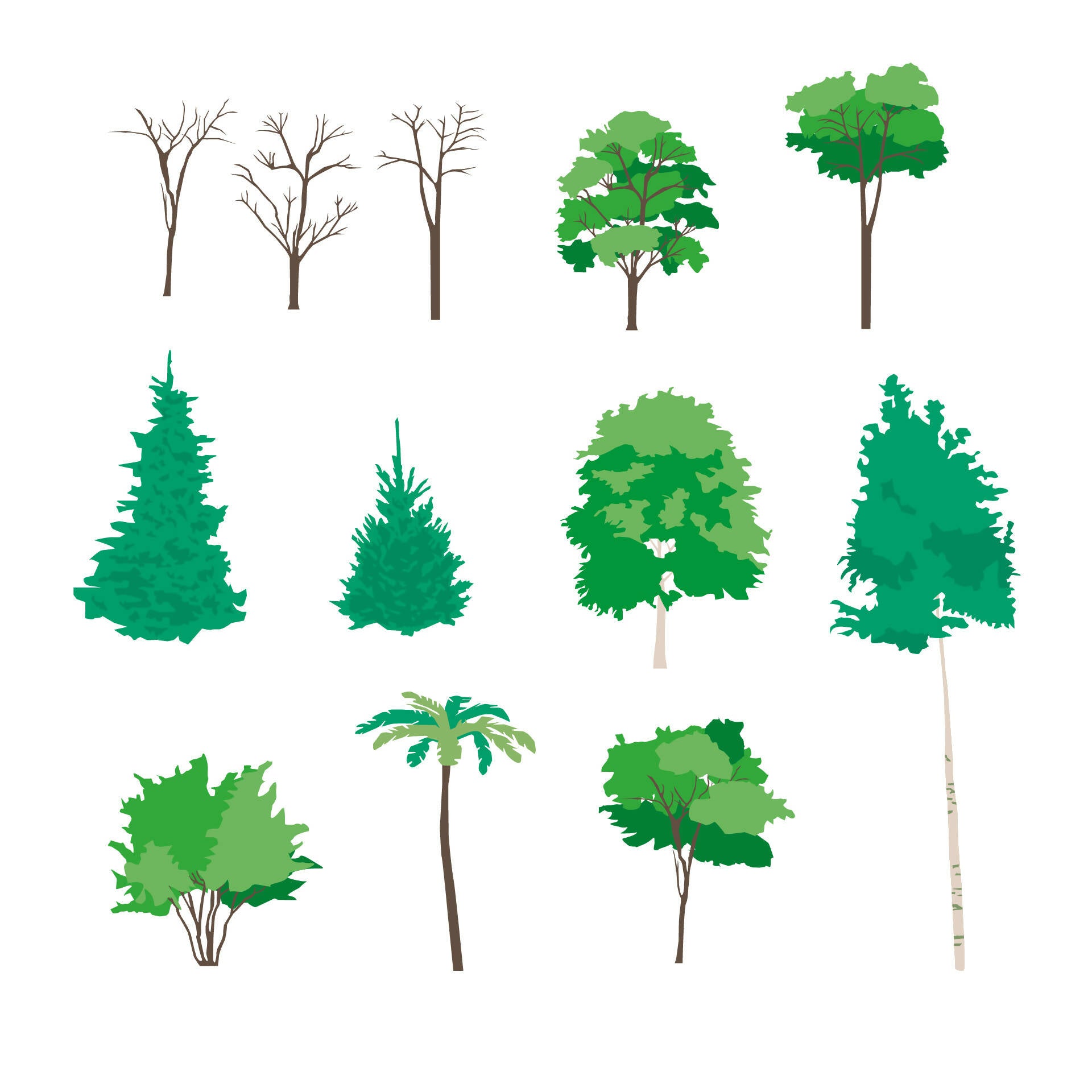 Flat Vector Trees – Learn Architecture Online