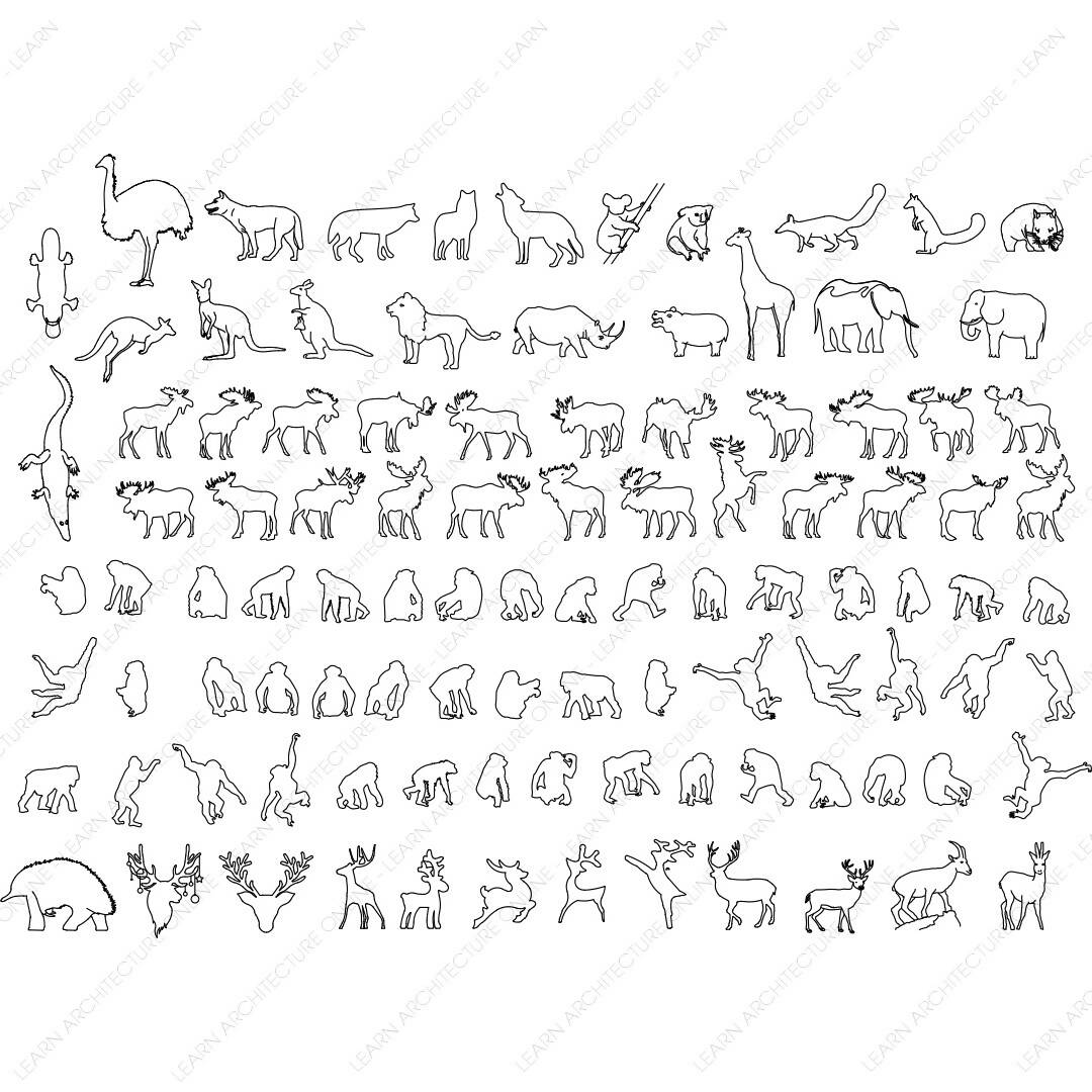 CAD Jungle Animals | Learn Architecture Online