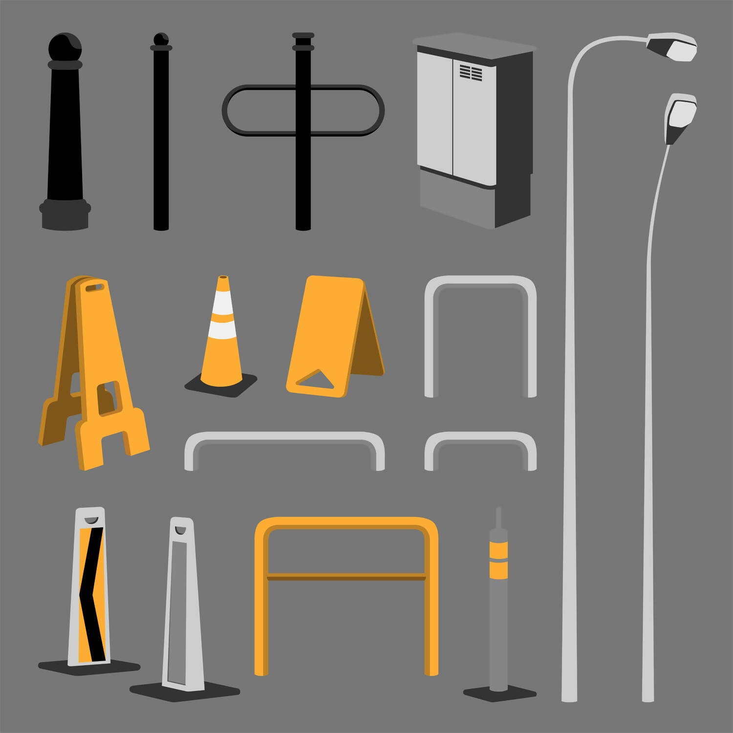 Flat Vector Street Elements | Learn Architecture Online