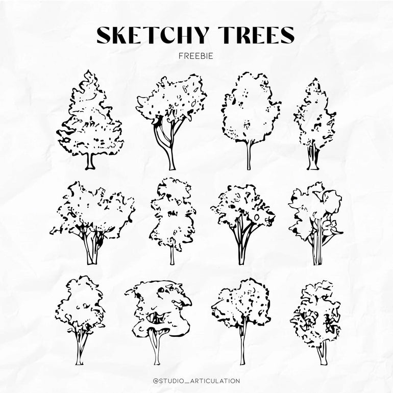 Sketchy Trees Freebie – Learn Architecture Online
