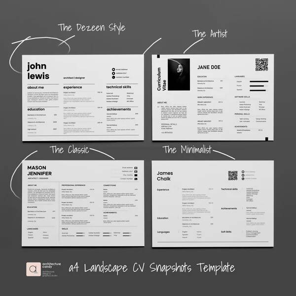 InDesign CV Templates for Portfolio Bundle – Learn Architecture Online