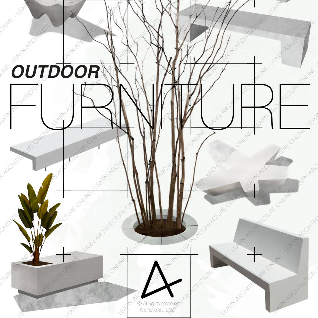 12 Outdoor Furniture Cutouts | Learn Architecture Online