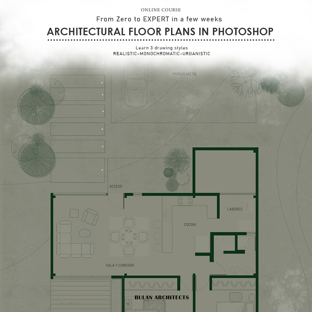 Architectural Floor Plans in Photoshop – Learn Architecture Online
