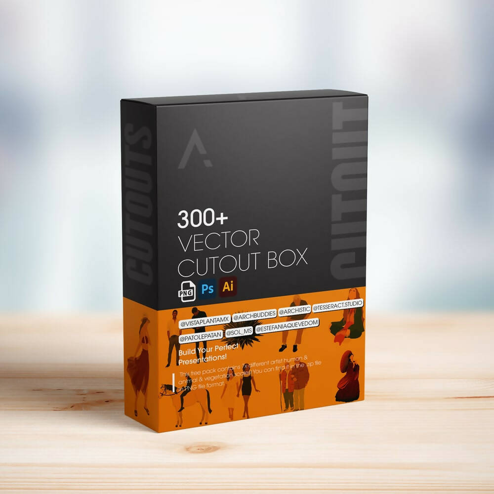 300+ Vector Cutout Pack – Learn Architecture Online