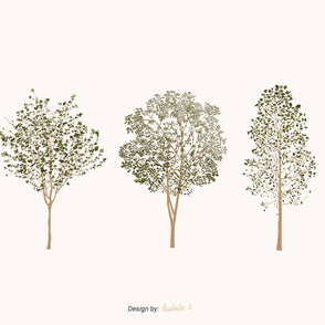 Flat Vector Urban Trees Pack – Learn Architecture Online