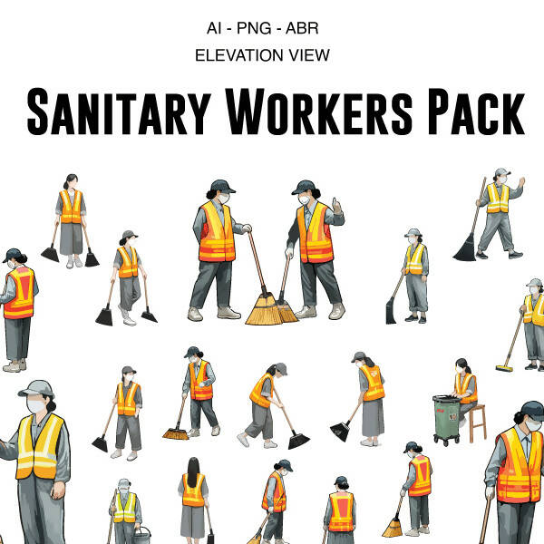 Sanitary Workers Pack | Learn Architecture Online