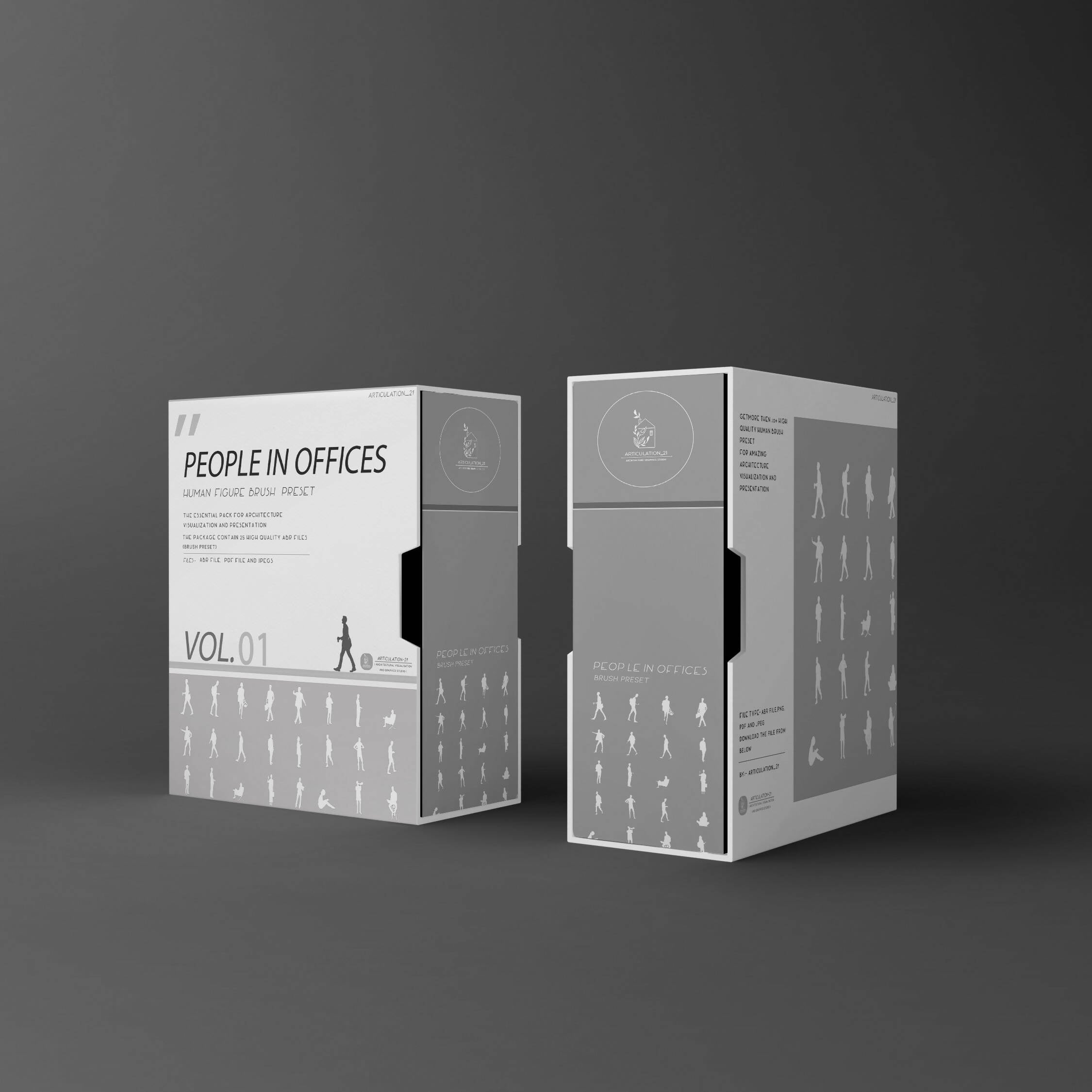 People in Offices Human Figure Brush Preset – Learn Architecture Online